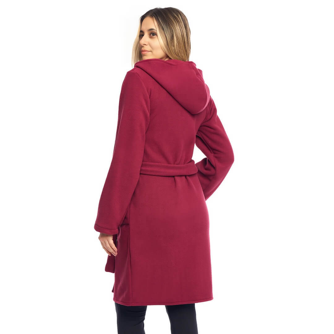 Halat Polar Bordo cu Gluga | Halate Xpert